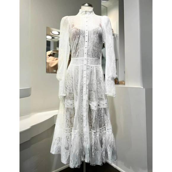 Byron Lars | Dresses | New Byron Lars Vintage Lace Dress In White ...